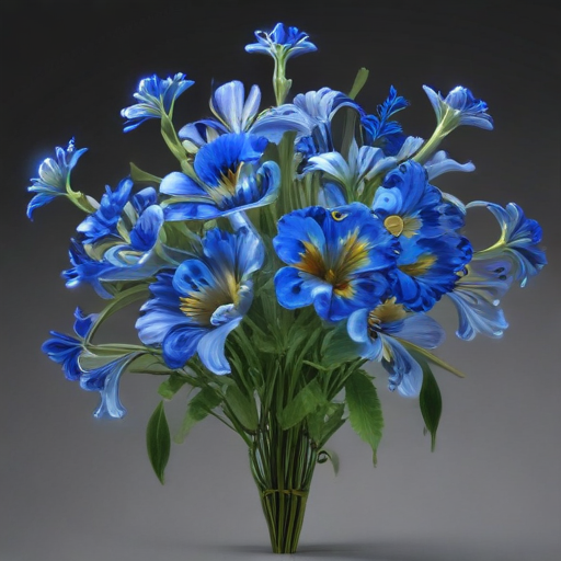 A Beautiful Arrangement of Vibrant Blue Flowers with Delicate Petals ...