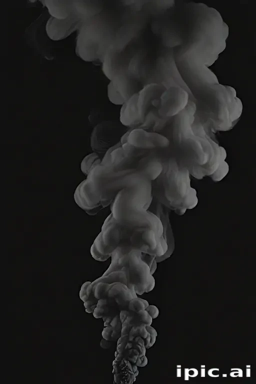 Captivating Swirls of Ethereal Smoke Rising Against a Dark Background