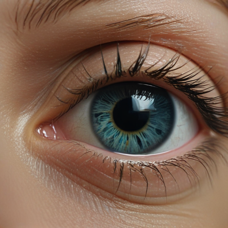 Close-Up of a Strikingly Detailed Human Eye with Unique Color Patterns