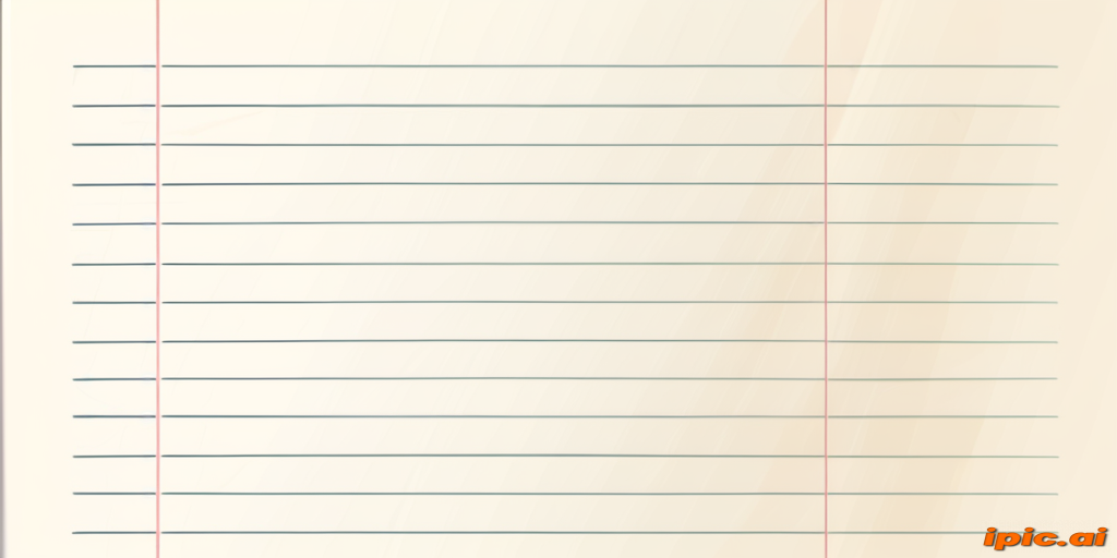 A Blank Lined Notebook Page Ready for Creative Writing and Ideas