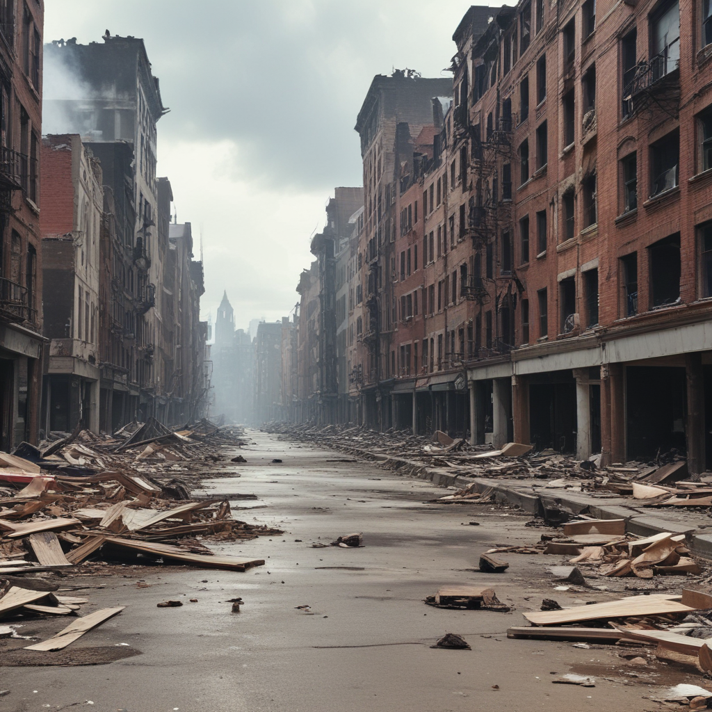 Destroyed city