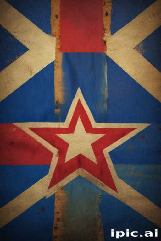 An Artistic Interpretation of Flags Blending Elements of National Identity.