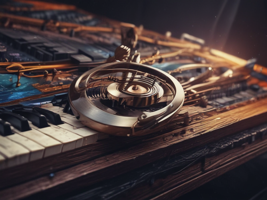 Intricate Steampunk-Inspired Musical Instrument Combining Modern and ...