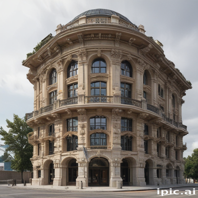 Elegant Historic Building with Ornate Architecture in Urban Setting.