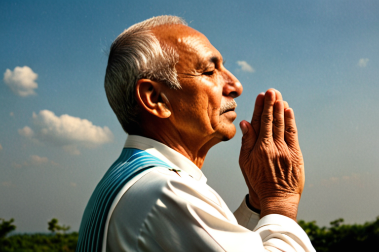 man performing prayer