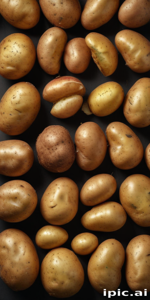 An Assortment of Various Shapes and Sizes of Fresh Potatoes