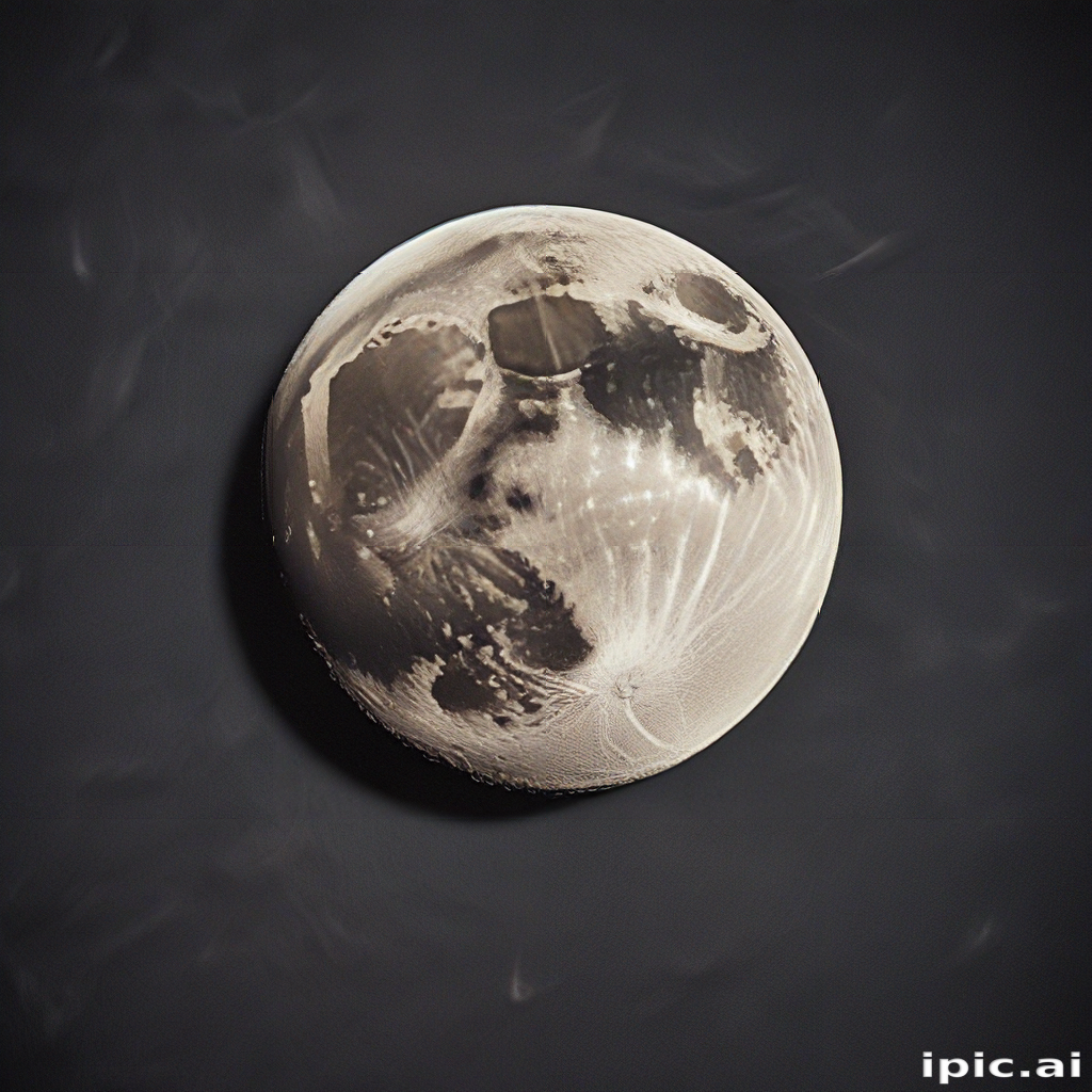 Surreal Artistic Representation of the Moon Captured in Unique Style