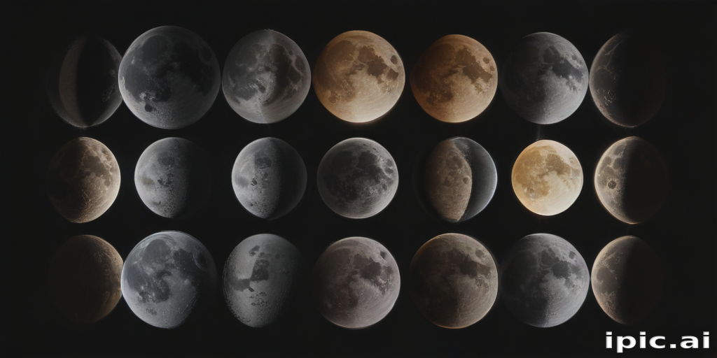 Phases of the Moon: A Captivating Display of Lunar Transformations Over ...