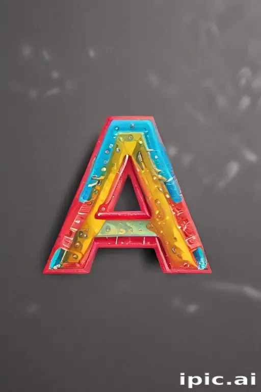 Colorful and Artistic Representation of the Letter 'A' in Vibrant Style