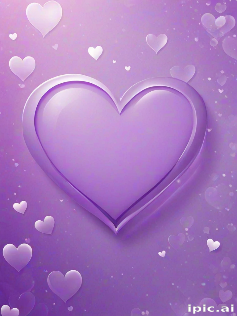Soft Purple Background Filled with Delicate Hearts for Romantic Vibes