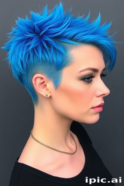 Vibrant Blue Spiky Hairstyle: A Bold and Unique Fashion Statement