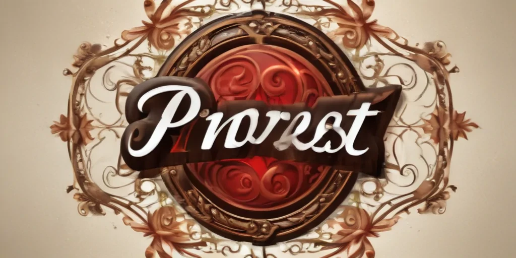 Elegant Design Featuring the Word 'Pinnest' with Ornate Decorative Elements