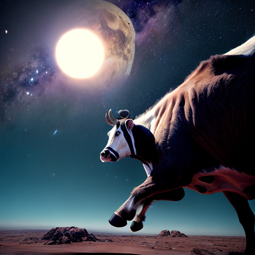 an astronaut riding a cow on mars artstation, hd, dramatic lighting ...