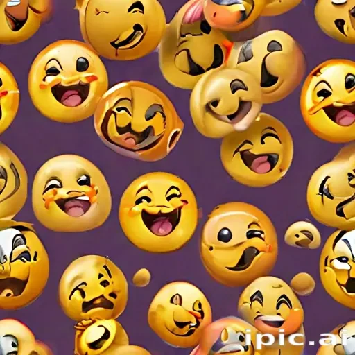 A Colorful Collection of Joyful Emoji Faces Expressing Various Emotions ...