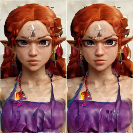 Legend of Zelda: a gerudo with purple eyes, lightly tanned skin, and ...