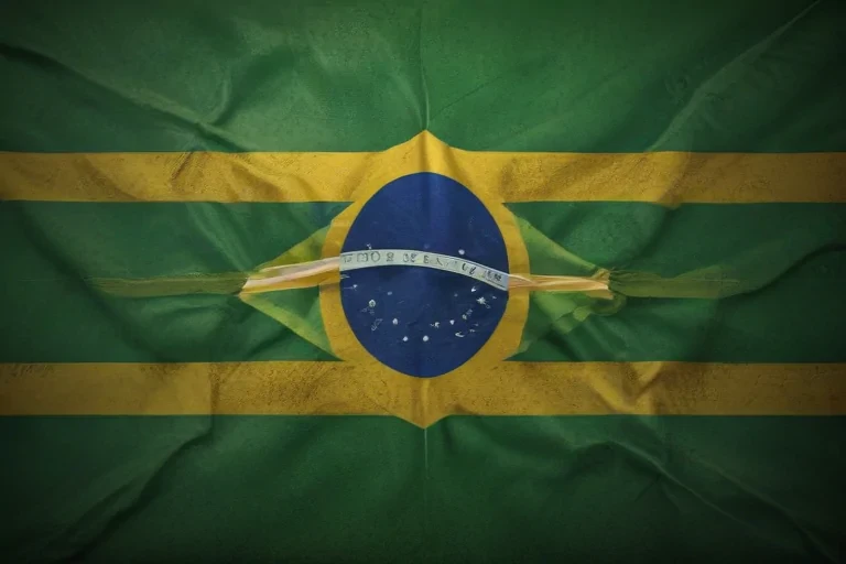 Brazilian Flag with a Dramatic Torn Effect, Symbolizing National Pride ...