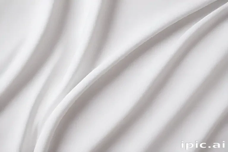 Elegant and Smooth White Fabric with Beautiful Draped Textures and Waves