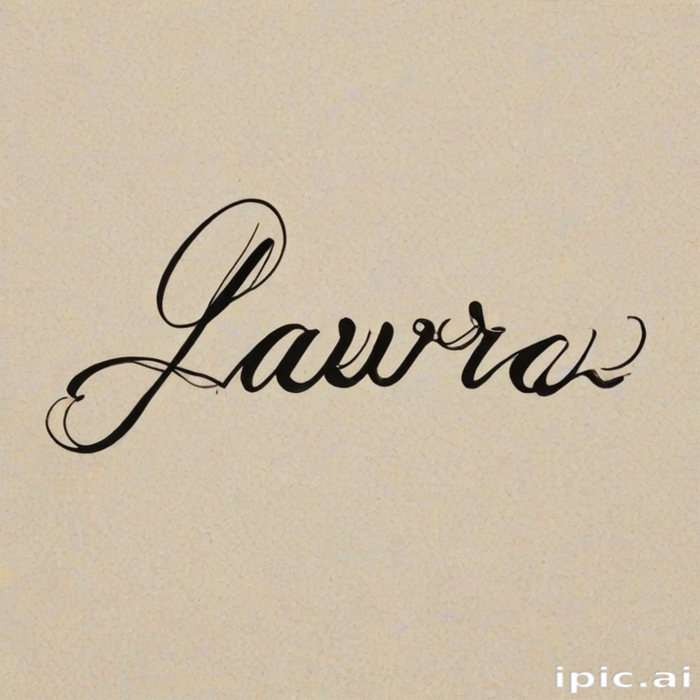 Elegant Calligraphy Design Featuring the Name 'Laura' in Artistic Style