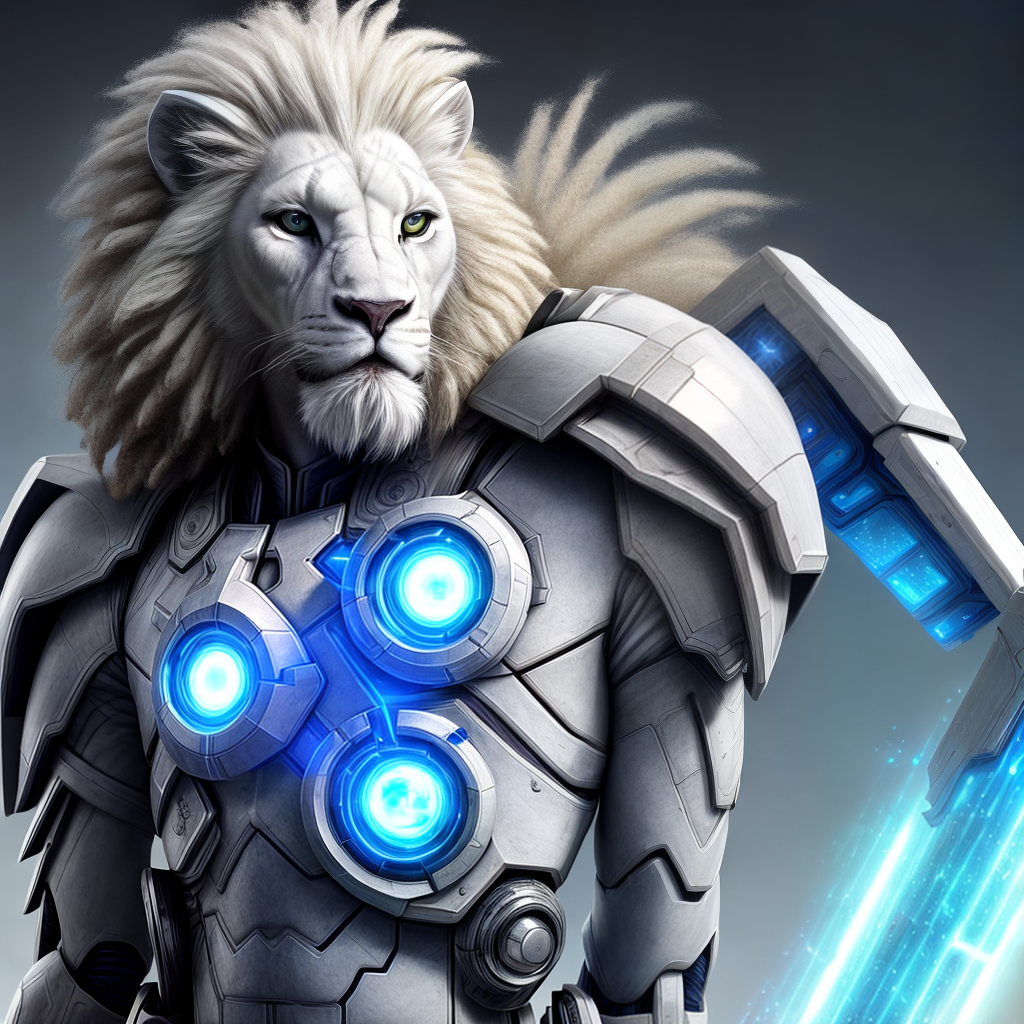 4k-a-close-up-of-a-male white-lion--trending-in-art-station--video-game ...