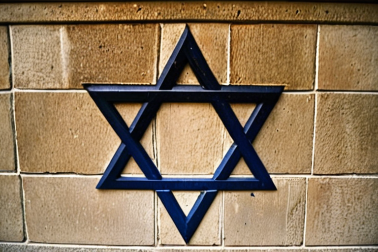 Synagogue American Israel flag