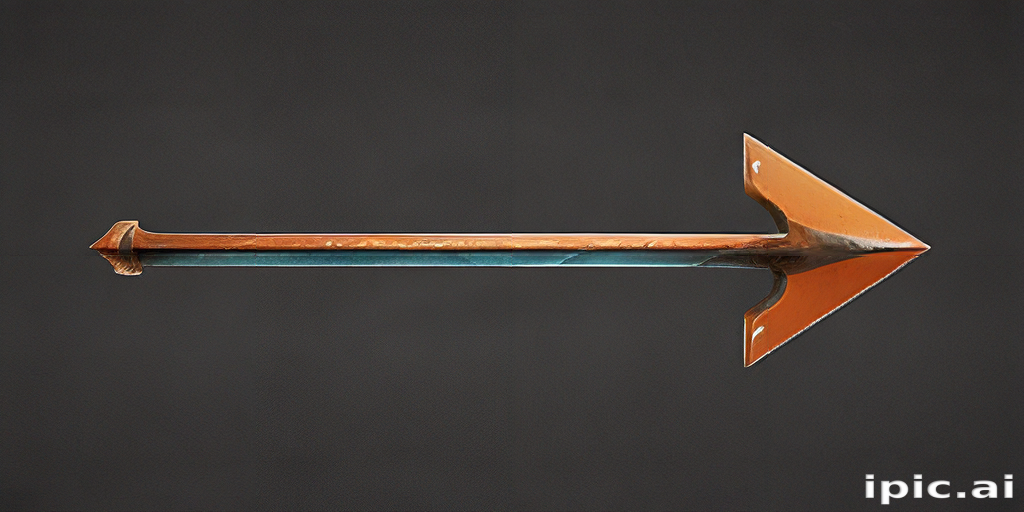Detailed Illustration of a Vintage Arrow Pointing Right with Unique Design