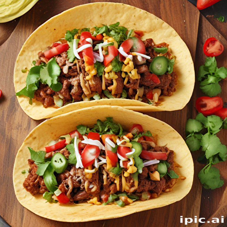 Deliciously Loaded Tacos with Fresh Ingredients and Flavorful Fillings.
