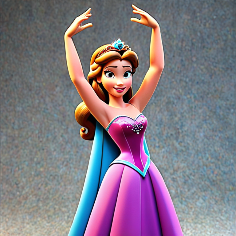 Disney princess arms up armpit 3d flexing