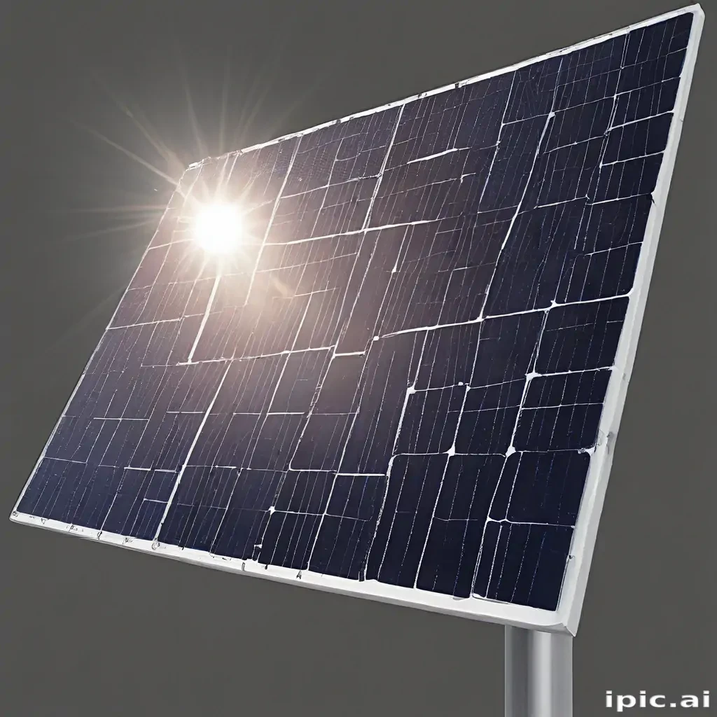 Shining Solar Panel Harnessing Renewable Energy Under Bright Sunlight ...