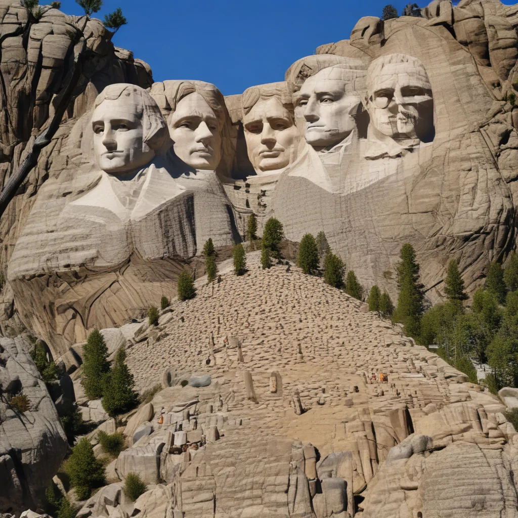 Iconic Mount Rushmore Sculpture Showcasing Four Historic American ...