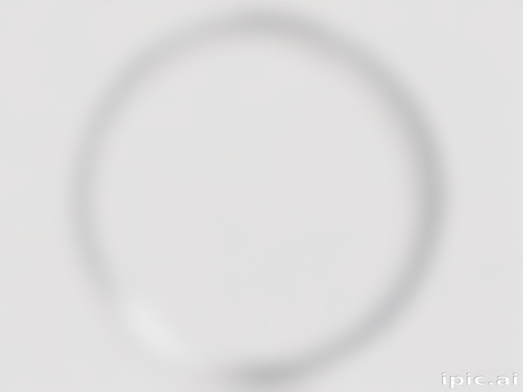 Abstract White Oval Shape on a Softly Blurred Light Background