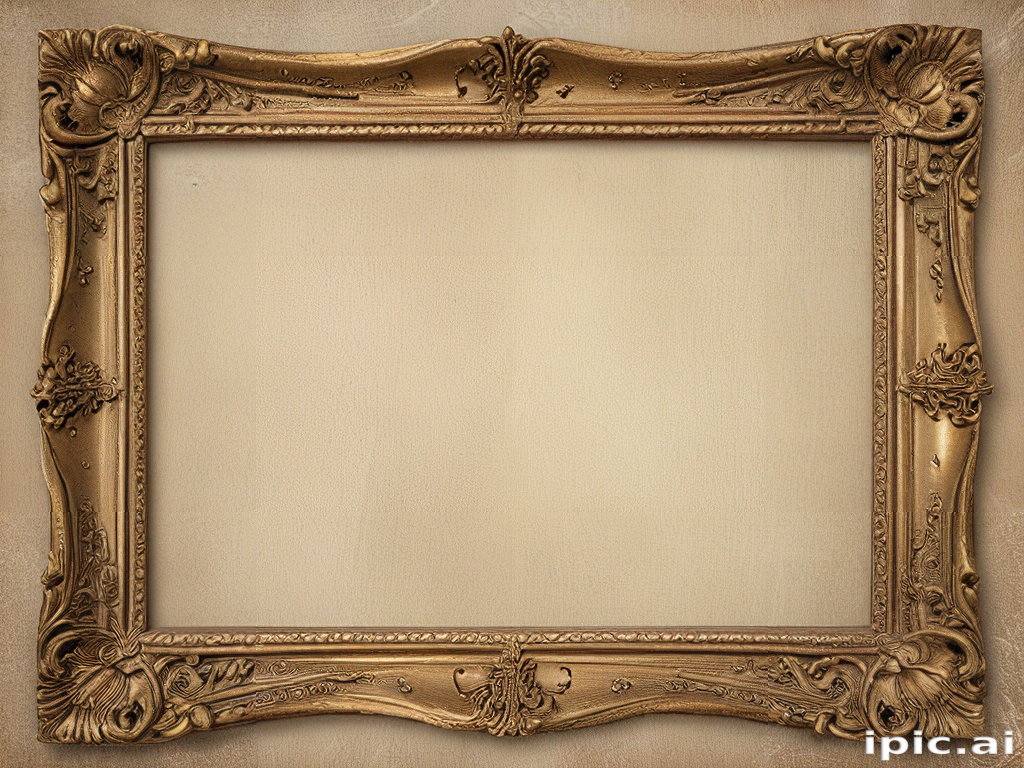 Elegant Gold Picture Frame Ready for Your Favorite Artwork or Photo