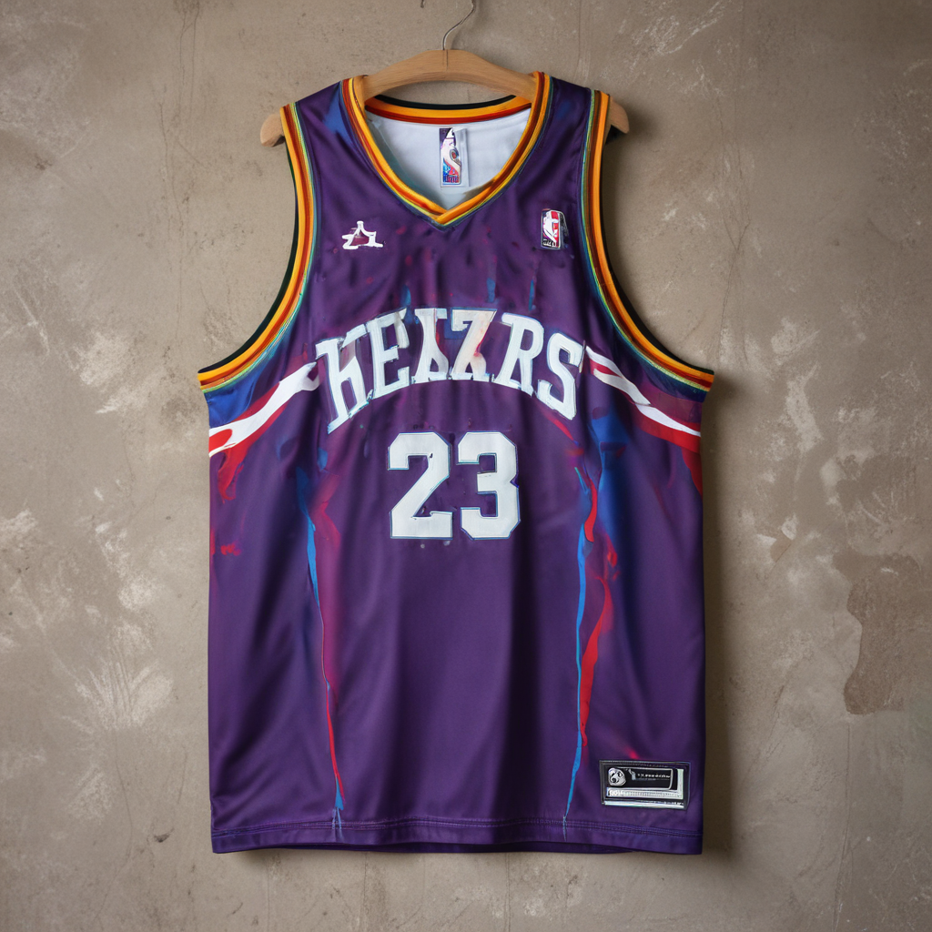 NBA Basketball jersey with abstract design