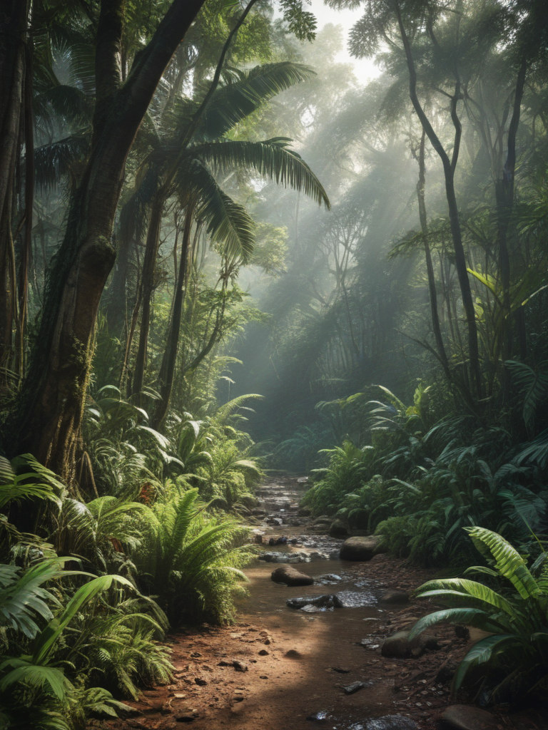 photo real with environnement jungle
