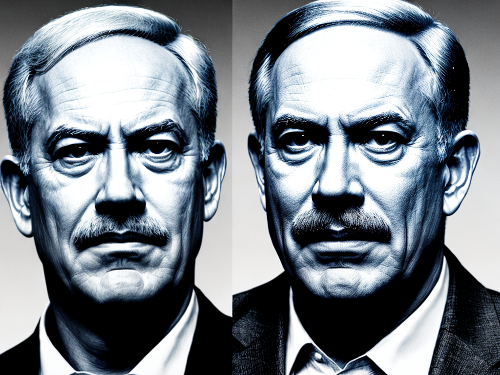 Netanyahu black mustache