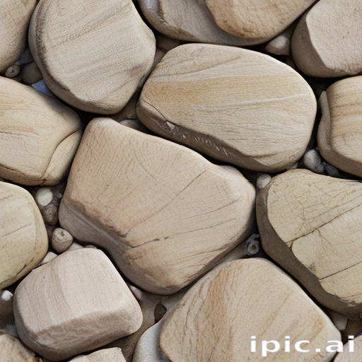 A Close-Up View of Smooth, Light-Colored Pebbles on a Surface