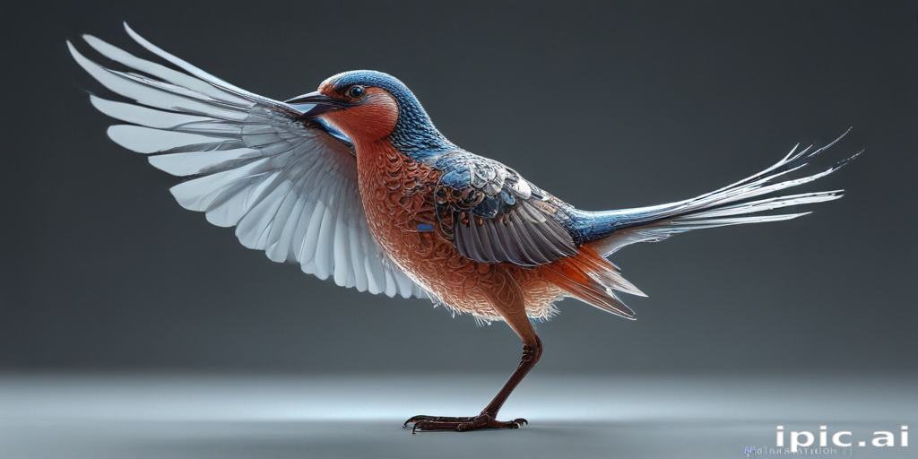 A Colorful Bird Displaying Its Magnificent Wings in Bright Light.