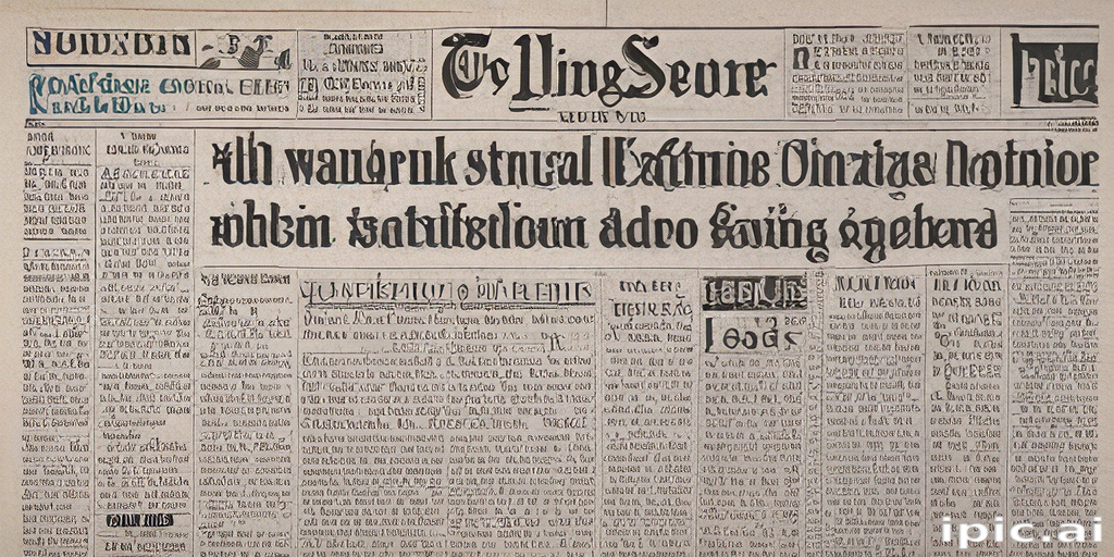 Historic Newspaper Front Page Featuring Diverse Articles and Headlines ...