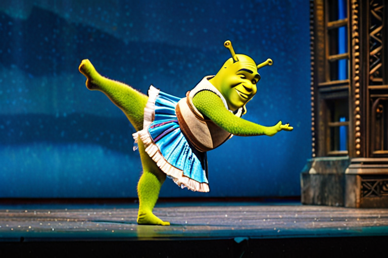 shrek doing a ballet dance