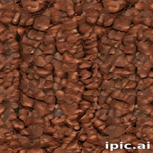 Close-Up View of Textured Brown Surface with Organic Patterns and Details
