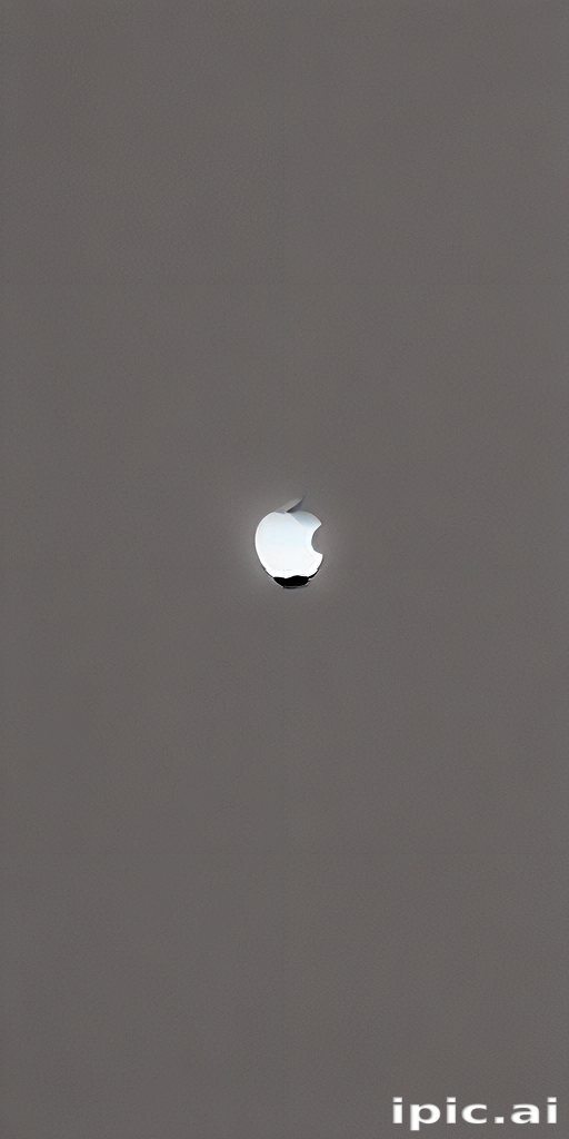 Minimalistic Apple Logo Against a Subtle Gray Background Creating ...