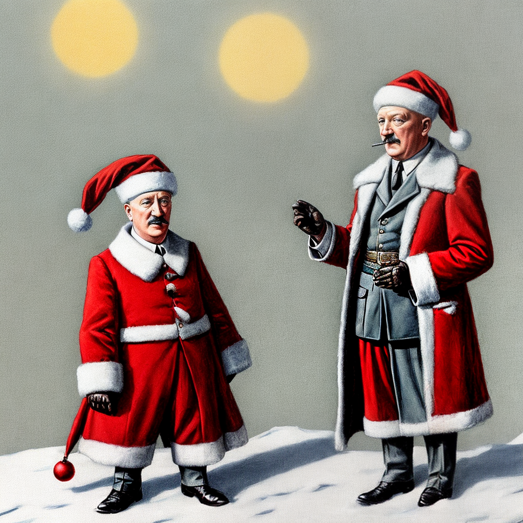 hitler in santa claus costume