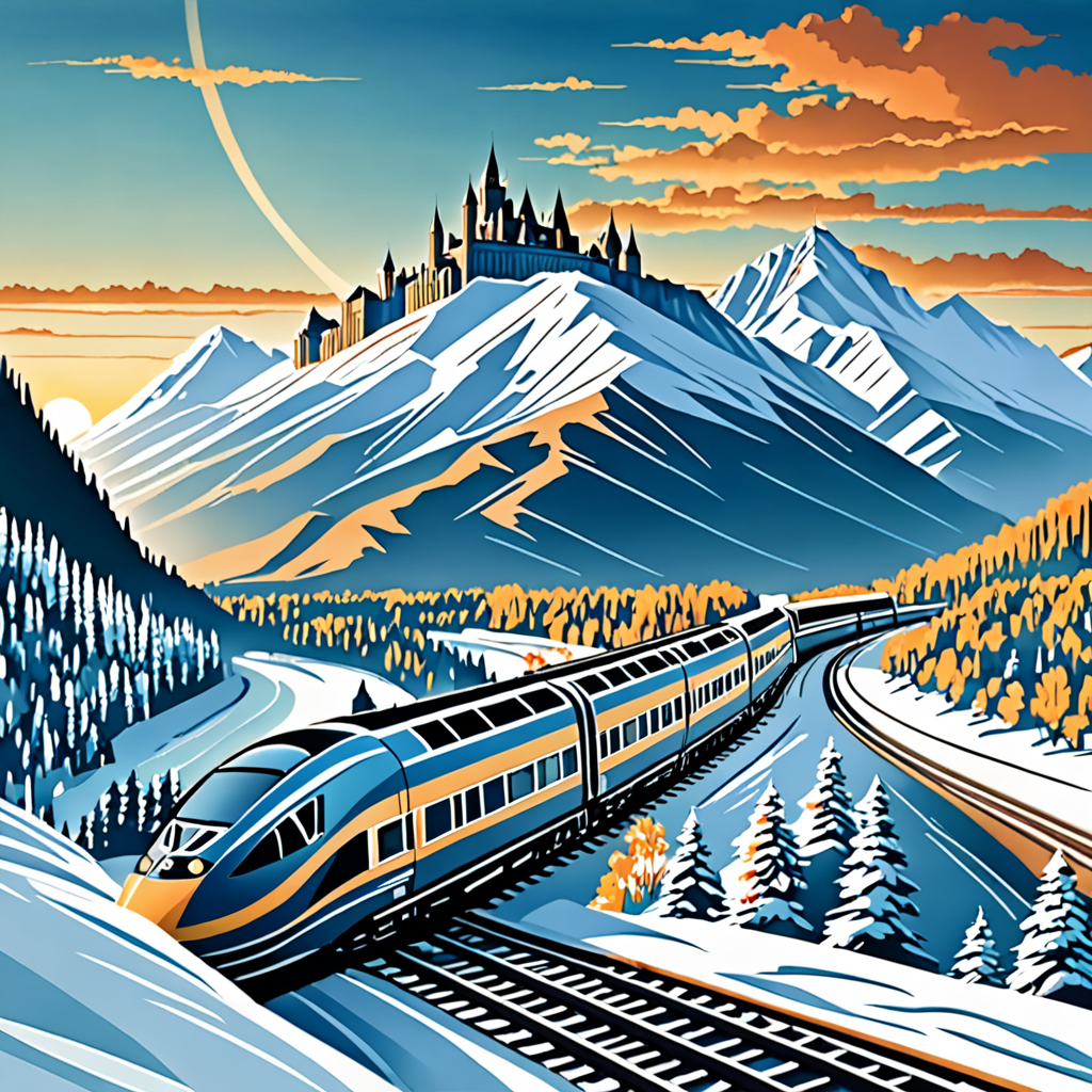 Art deco streamline railway modern high speed train corporation poster ...