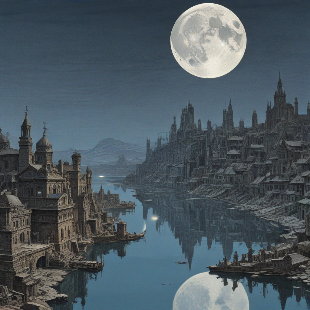 roman empire jean giraud moebius oniric landscape piranesi lake ...