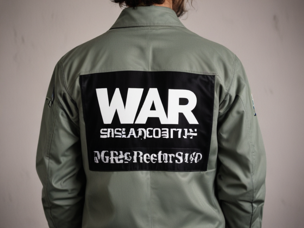 war reporter with the PRESS logo on the jacket, reporters without borders