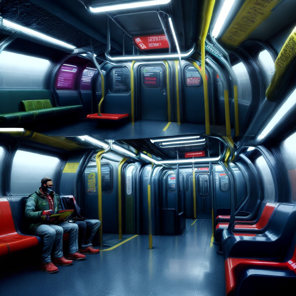 Cyberpunk subway train