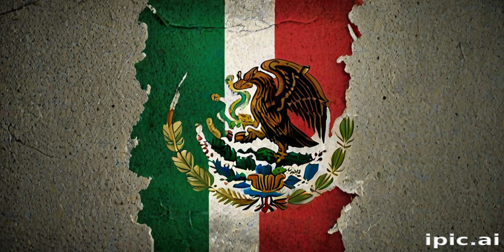 Vibrant Representation of Mexico's National Flag with Historic ...