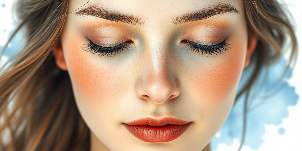Beautiful Portrait of a Young Woman with Soft Features and Subtle Makeup