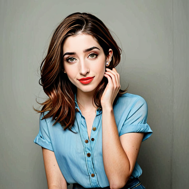 Emily Rudd. Nami. cartoon style