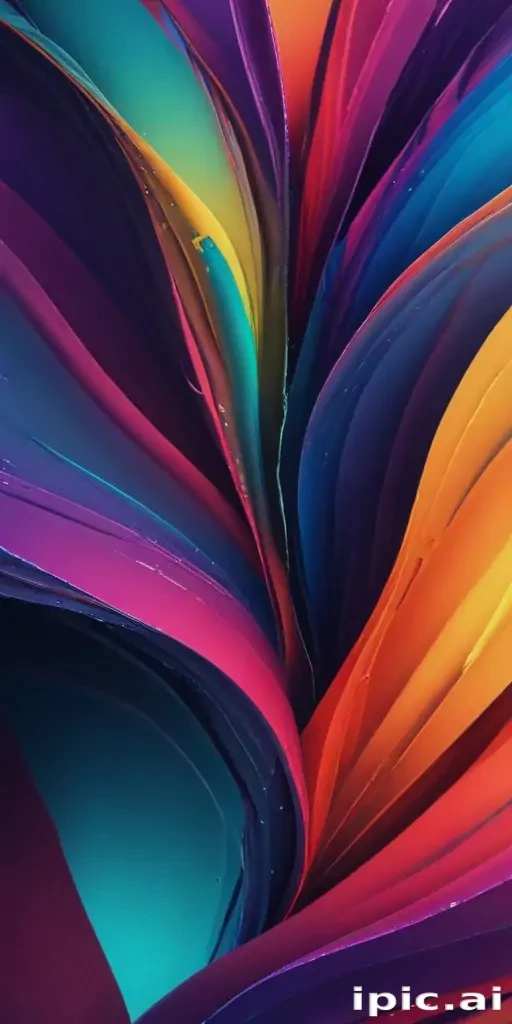 Vibrant Waves of Color Flowing Together in an Abstract Design