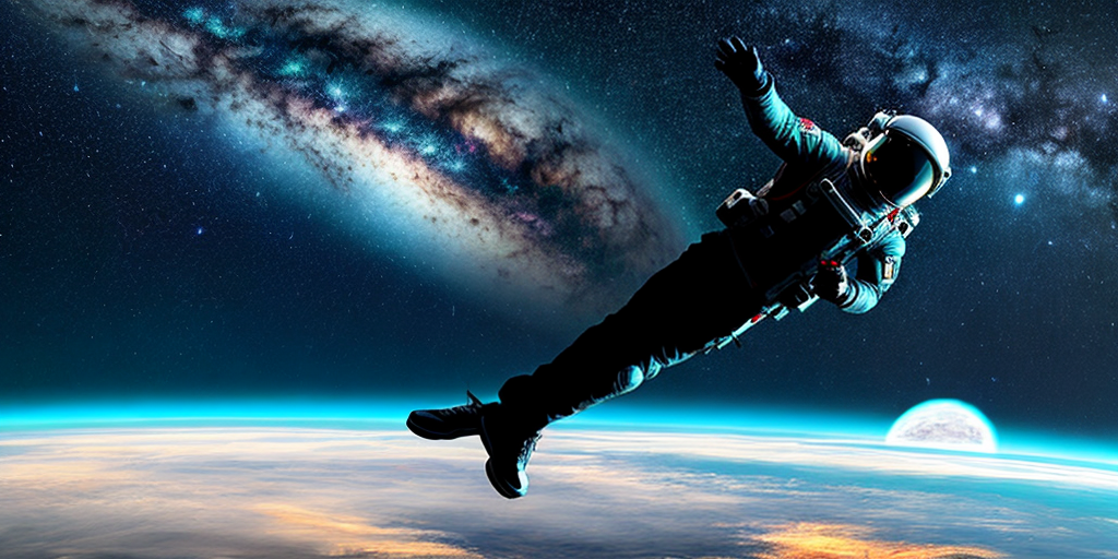 astronaut floating in space